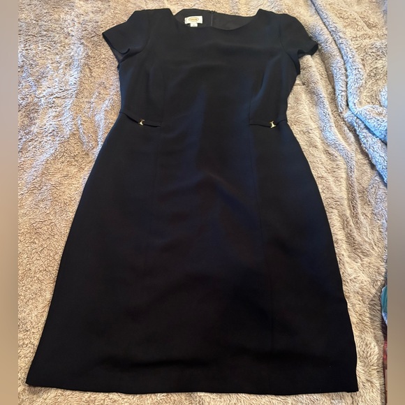 Talbots | Dresses | Talbots Black Sheath Midi Dress For Work | Poshmark